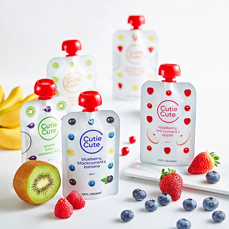 Custom Logo Fruit Puree Spout Pouch | OK Packaging