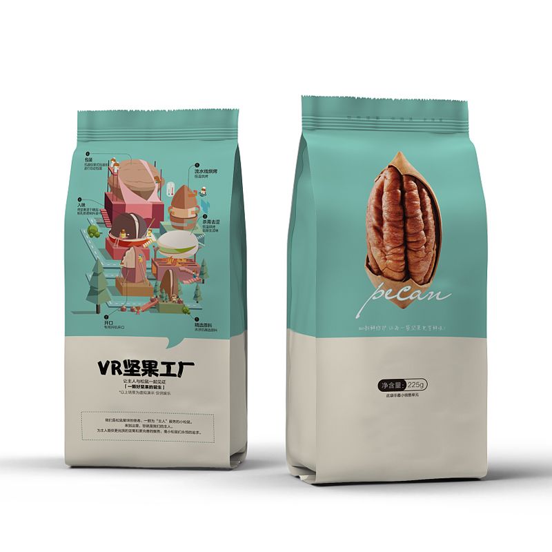 Supplier Flat Bottom Pouch Bag Doypack With Zipper For Food Snack Nuts ...