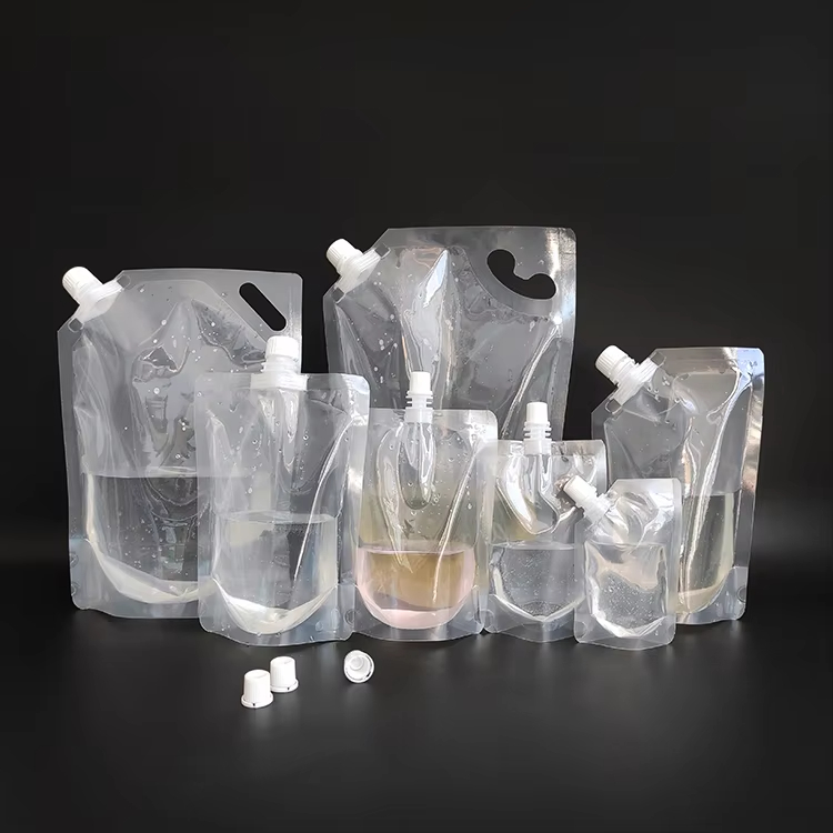 100ml 150ml 250ml 500ml PE Stand Up Plastic Bags Travel Beverage Liquid ...