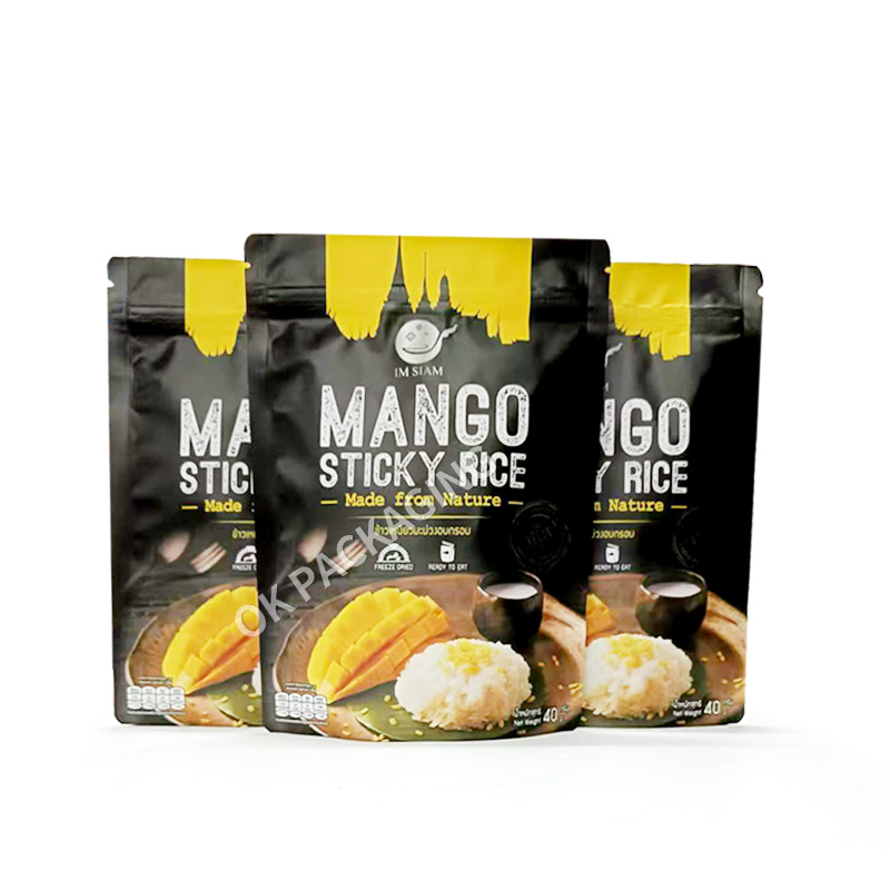Customized Plastic Bag 100g 250g 500g Mango Rice, Snacks Packaging Bag ...