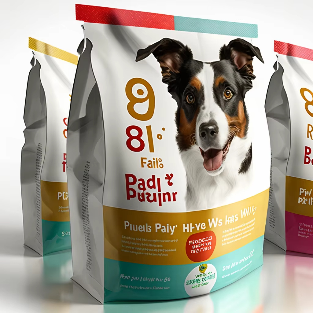 Custom Large Flat Bottom Pet Food Packaging Plastic Bags for Dog Food ...