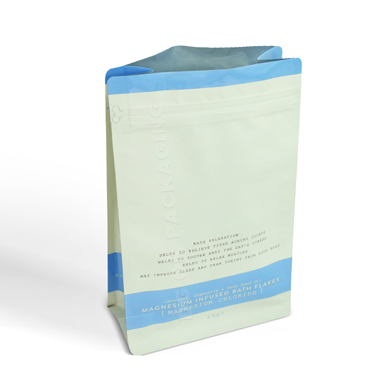 Custom Logo Printed Frosted Flat Bottom Zipper Ziplock Food Stand Up ...